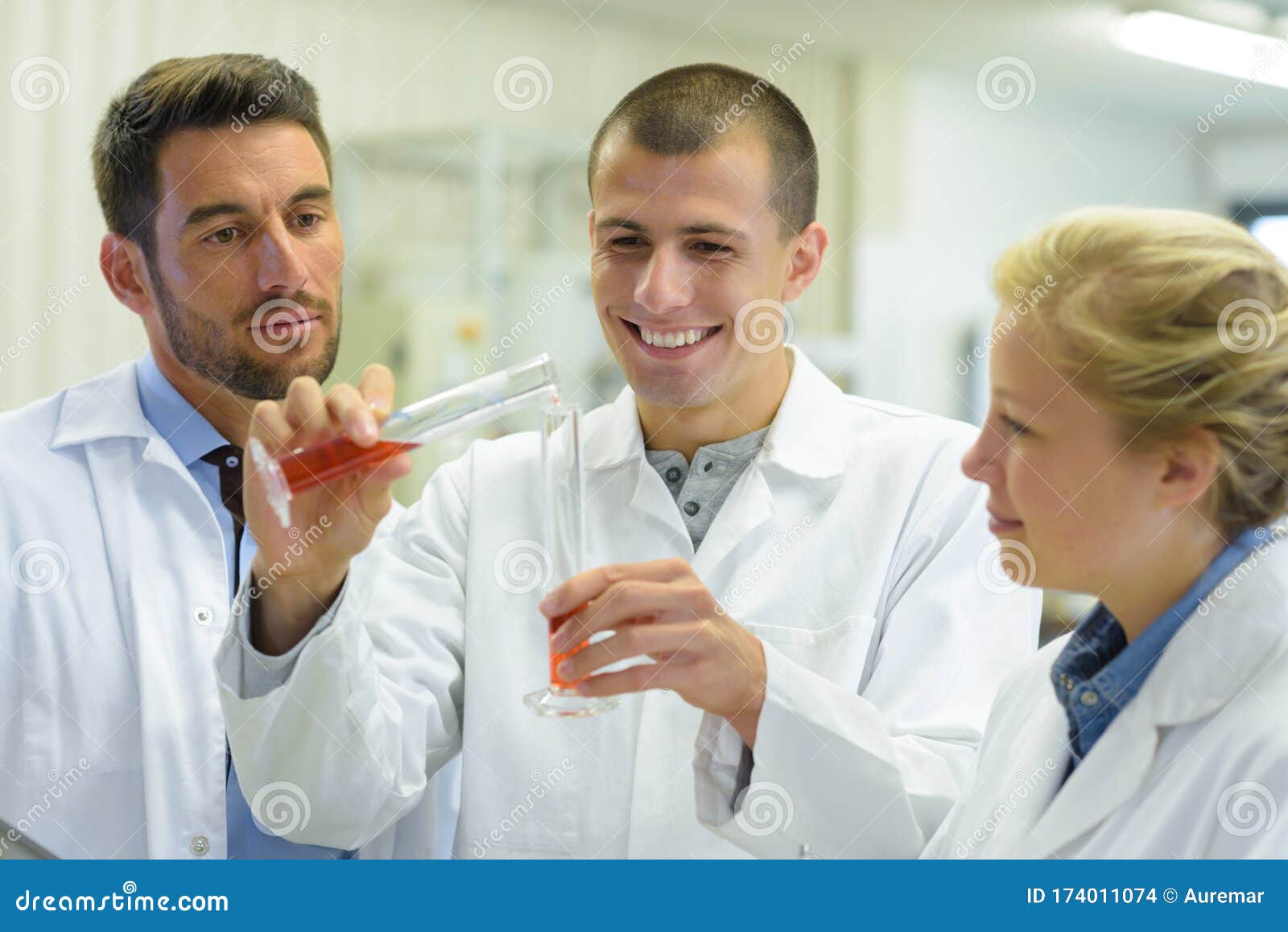 Portrait Lab Students Having Fun Stock Photo - Image of professional ...