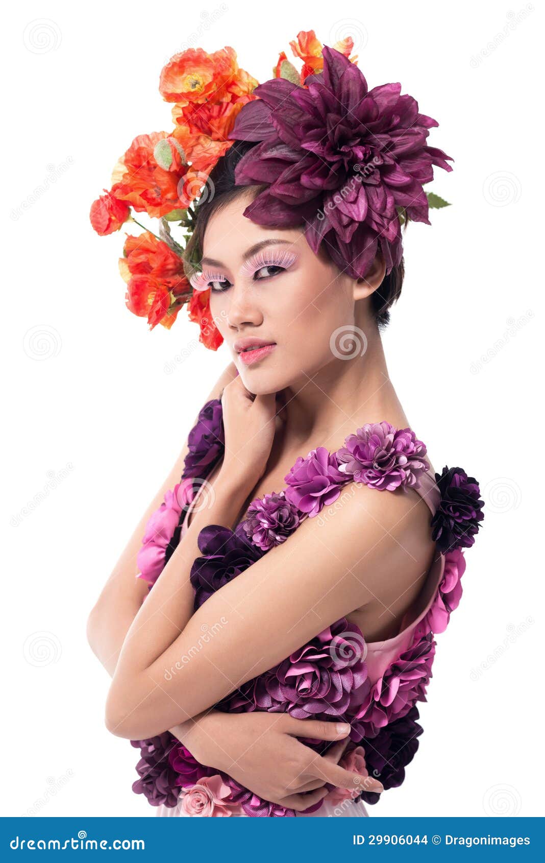 Miss Flower stock photo. Image of georgina, eyelashes - 29906044