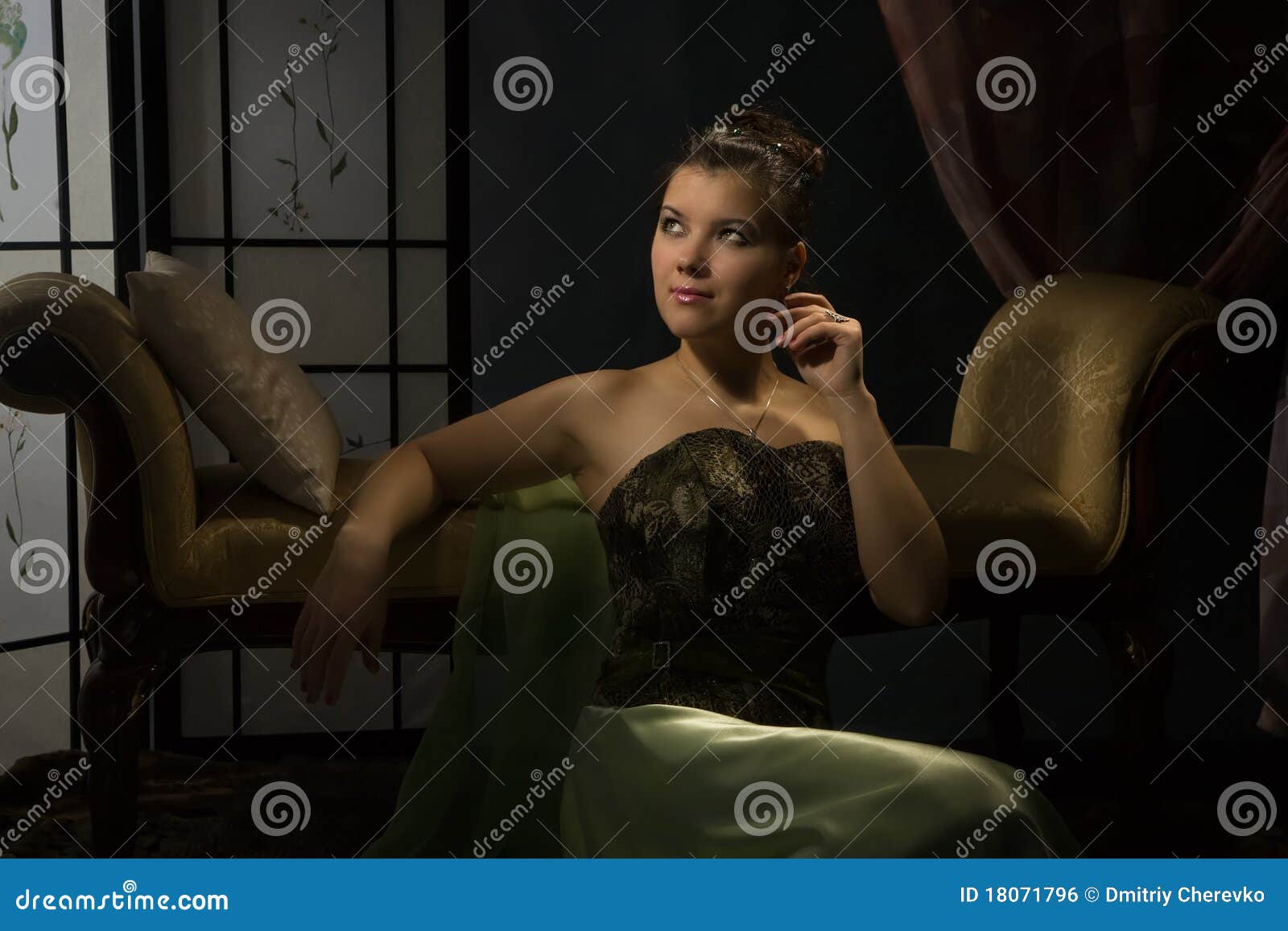 Portrait of the Lady in a Luxurious Boudoir Stock Photo - Image of ...