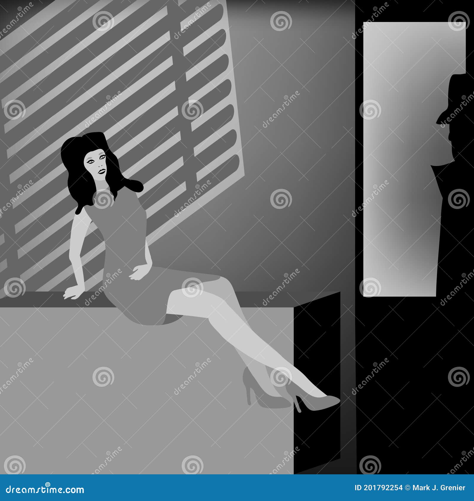 Portrait of a Lady in Peril Stock Vector - Illustration of beautiful ...