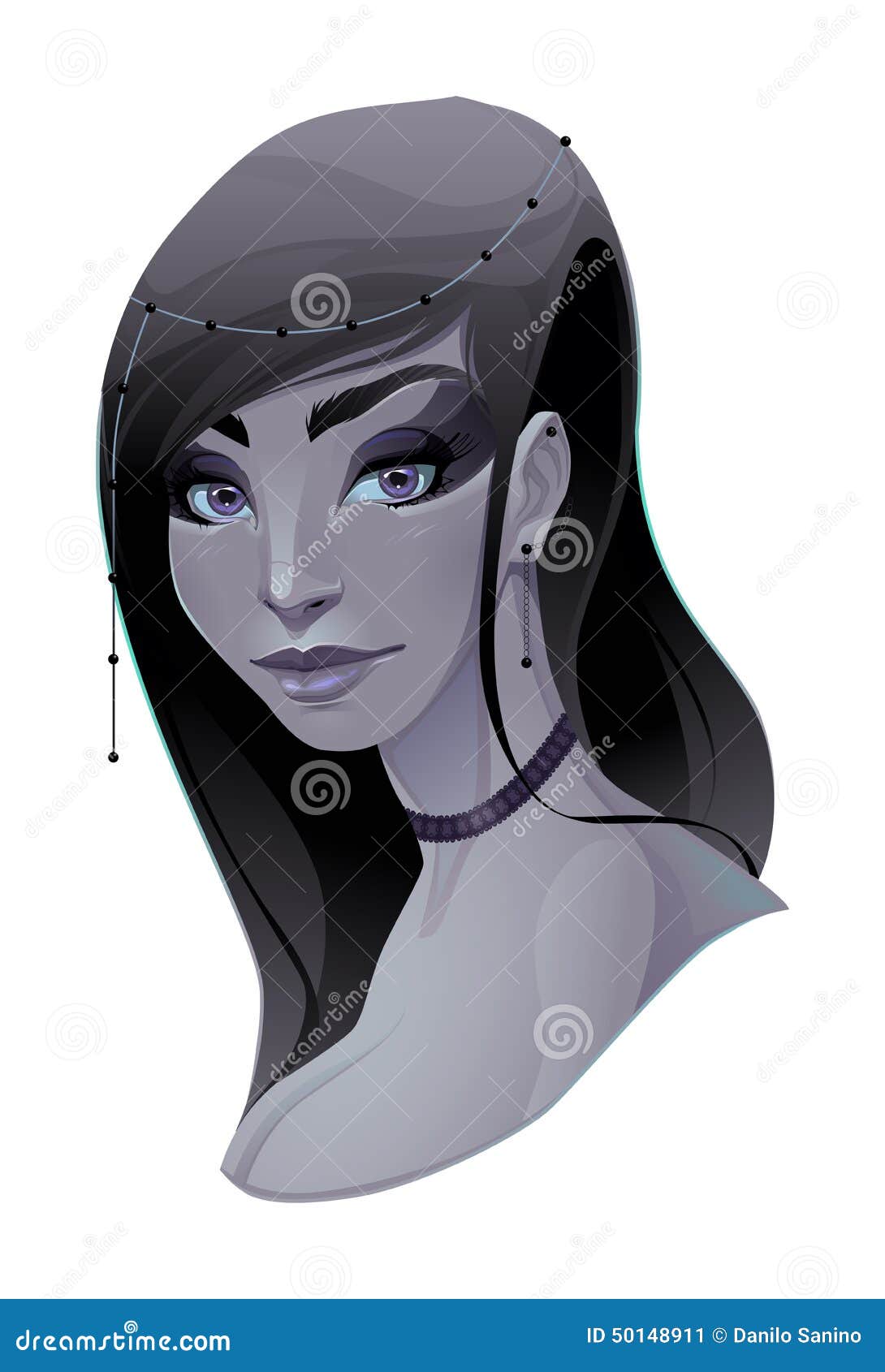 Portrait of a lady stock vector. Illustration of lady - 50148911
