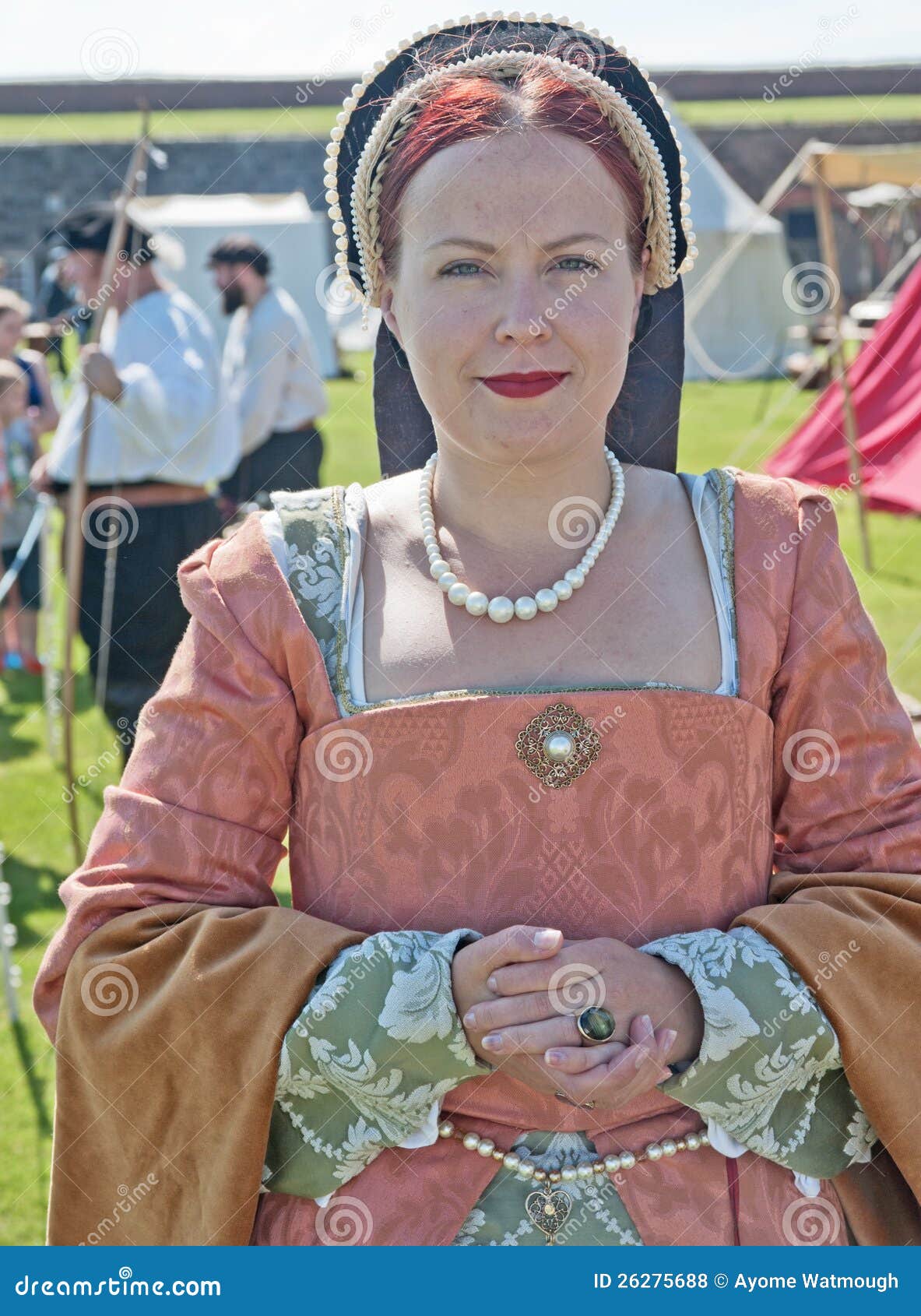 Portrait of Lady in Waiting Editorial Stock Photo - Image of lipstick ...
