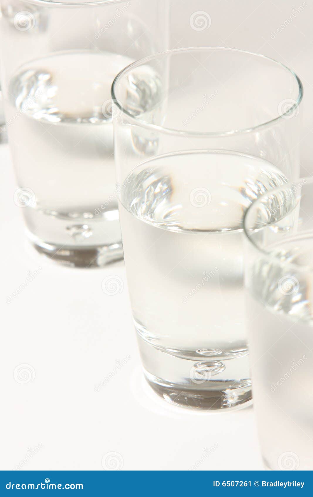 Portrait Large Water Glasses Group Stock Image - Image of refreshment ...