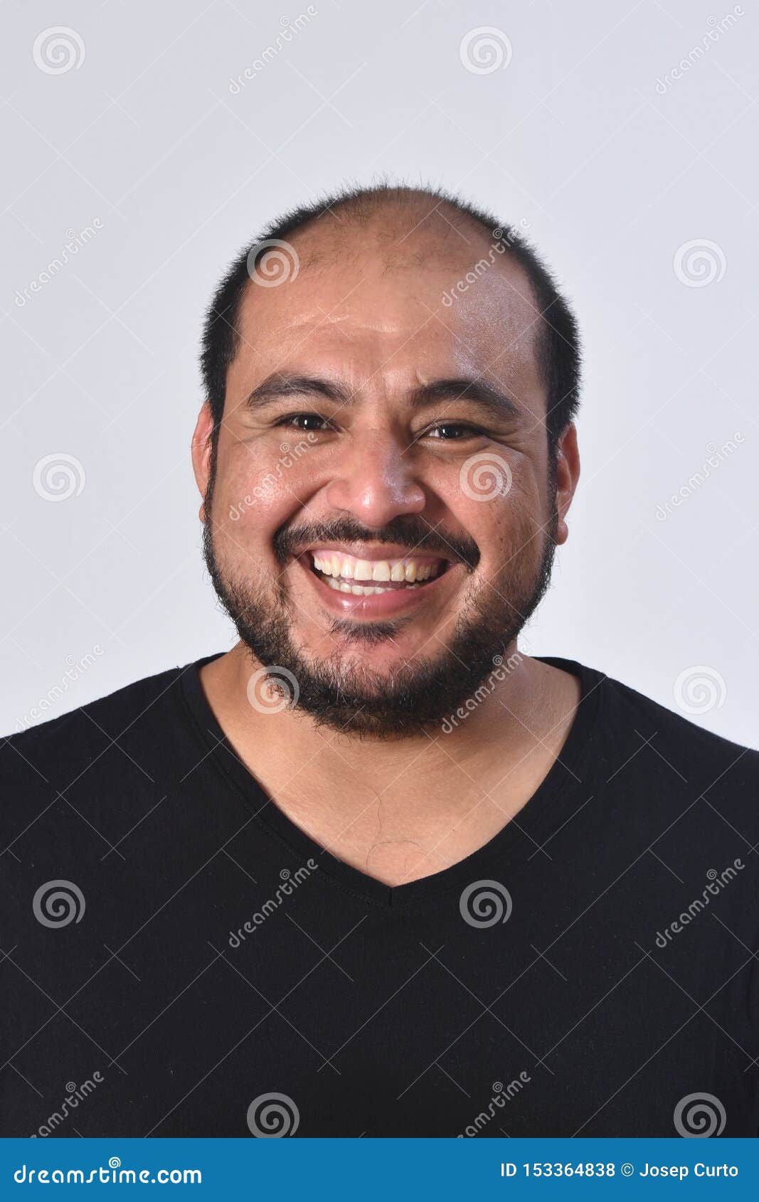 Portrait of Latin American Man on White Stock Photo - Image of closeup ...