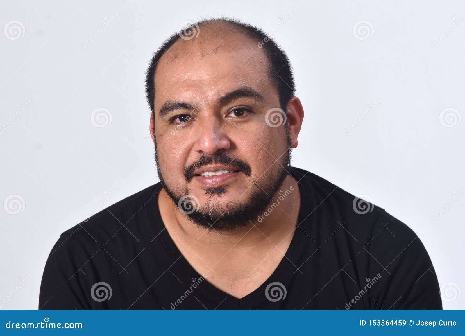 Portrait of a Latin American Man on White Background Stock Image ...