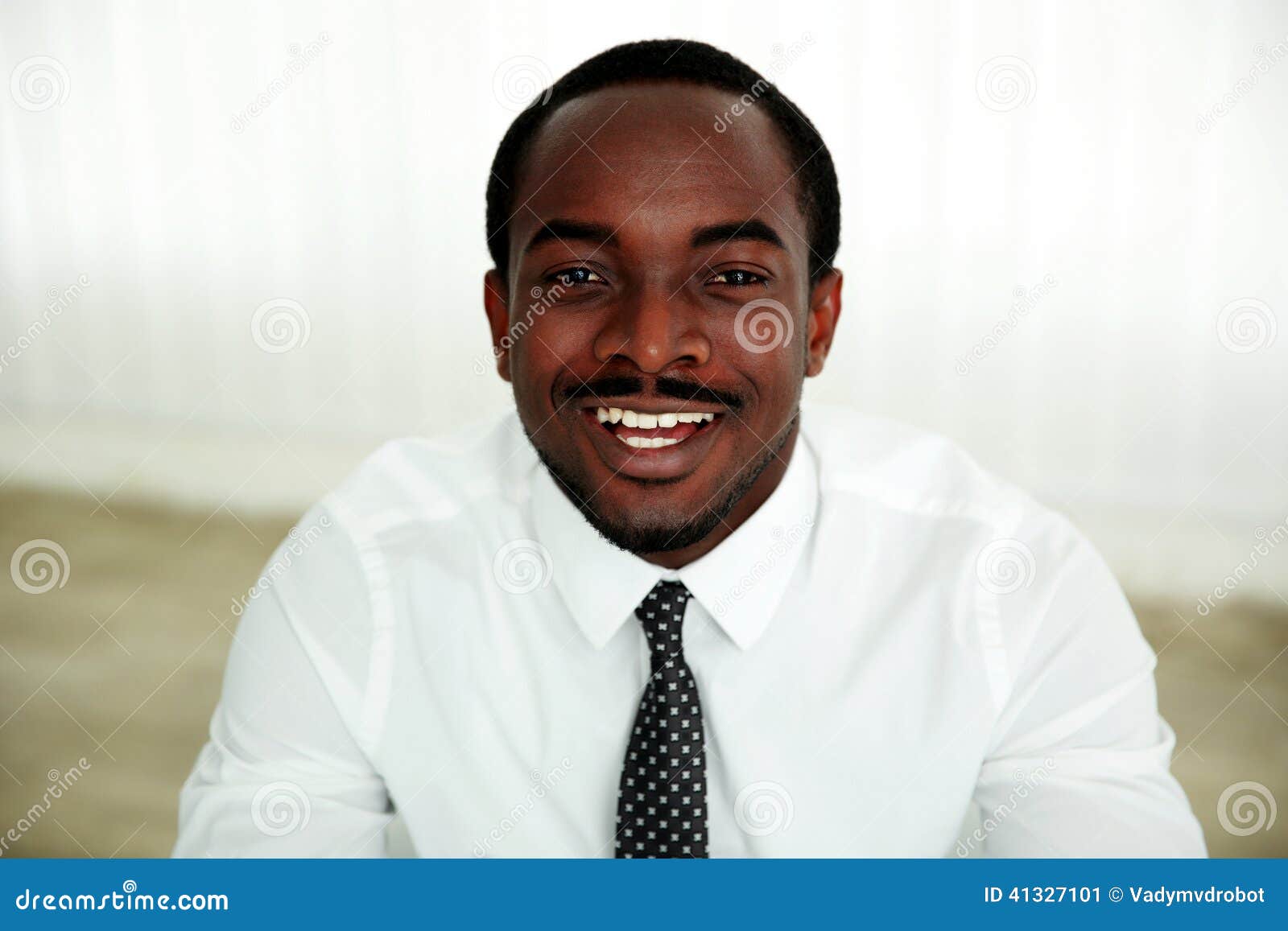 Portrait of a Laughing African Man Stock Image - Image of ethnicity ...