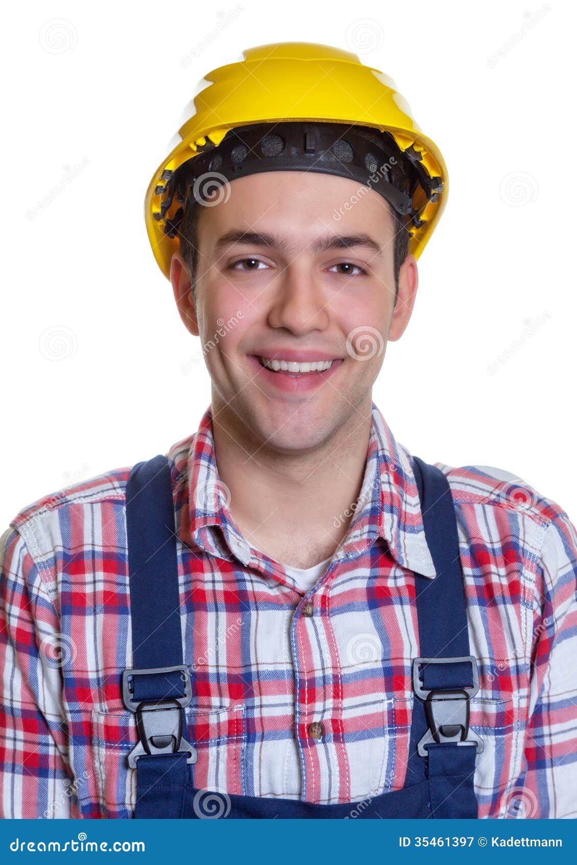 Portrait of a Laughing Construction Worker Stock Image - Image of ...