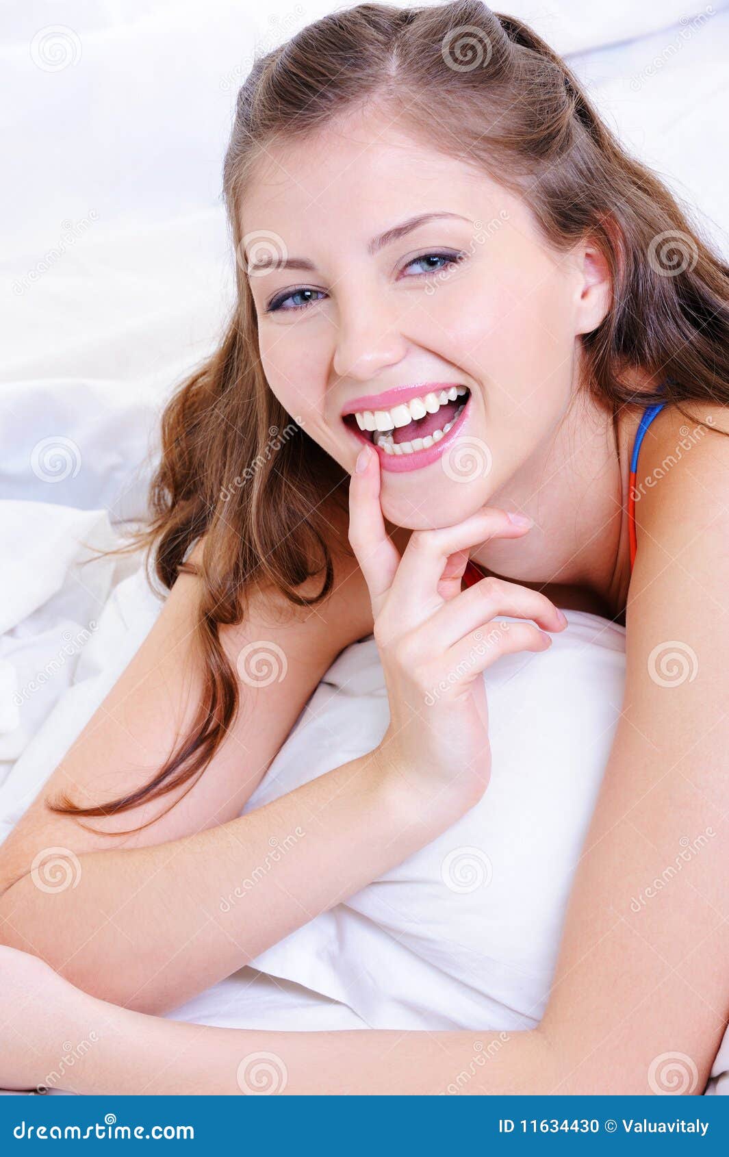Portrait of a Laughing Young Female Stock Photo - Image of adult, happy ...