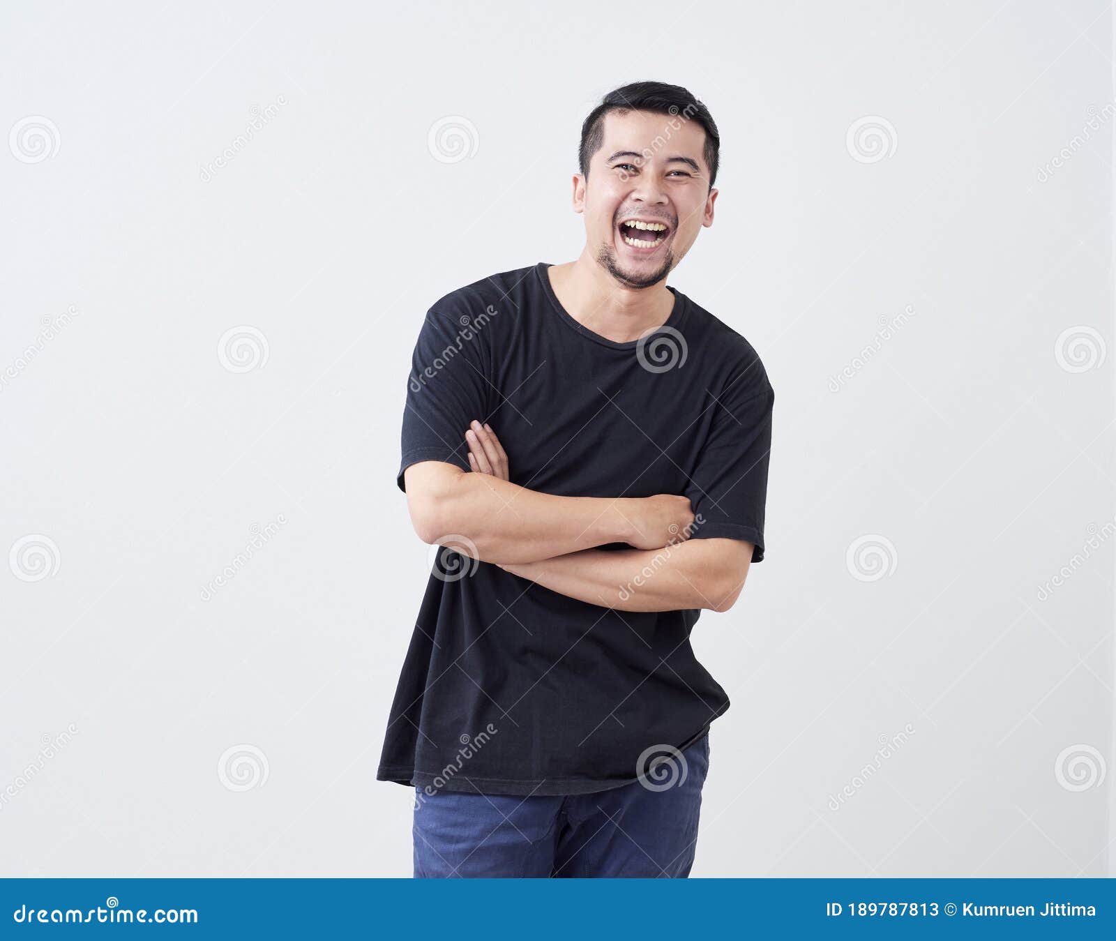 Portrait of Laughing Young Man Stock Image - Image of laugh, design ...