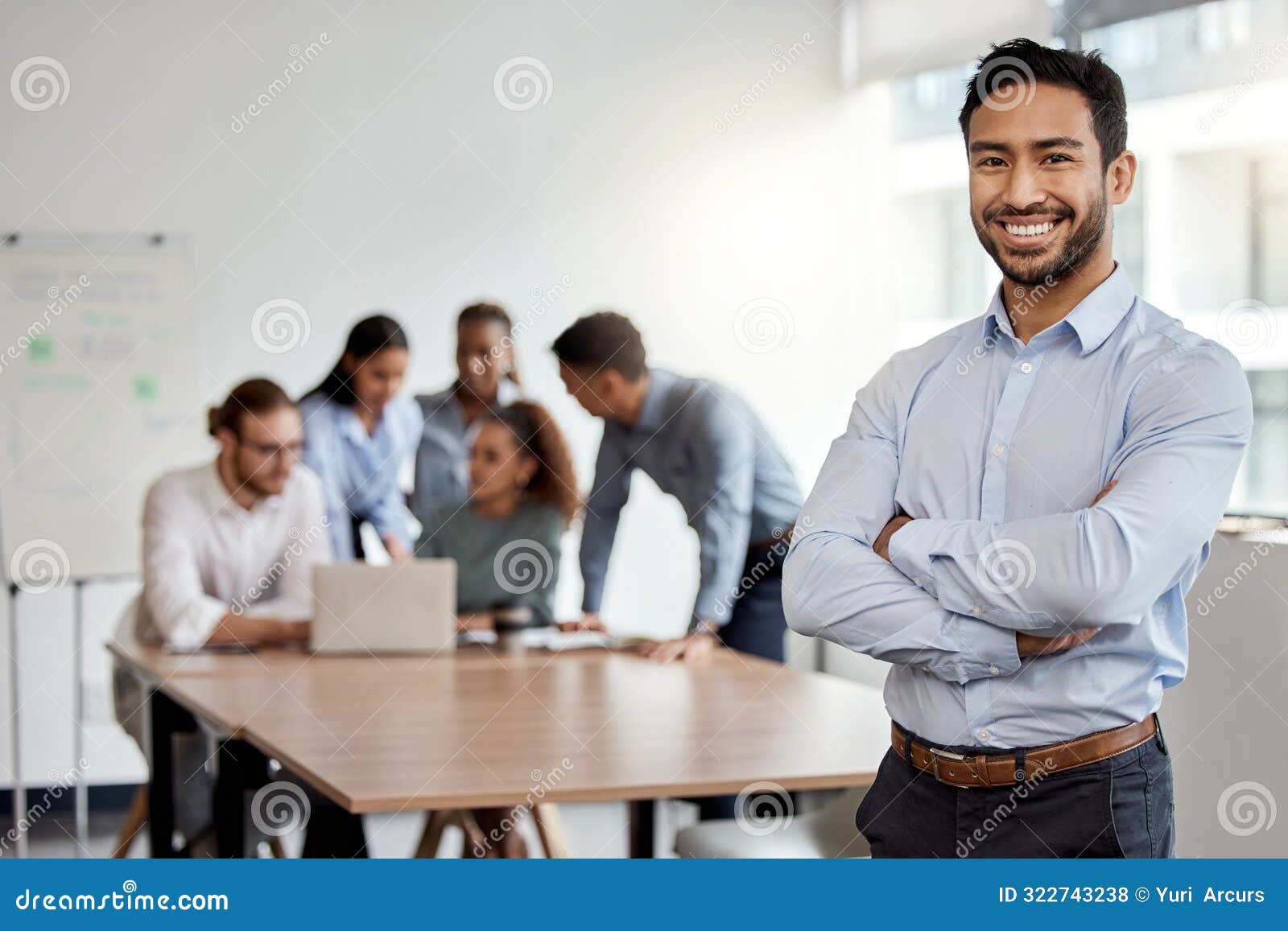 Portrait, Leadership and Man with Confidence, Smile and Support for ...