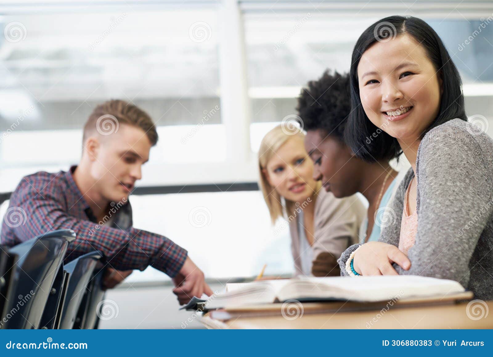 Portrait, Learning or Students in Library Studying Education, Knowledge ...