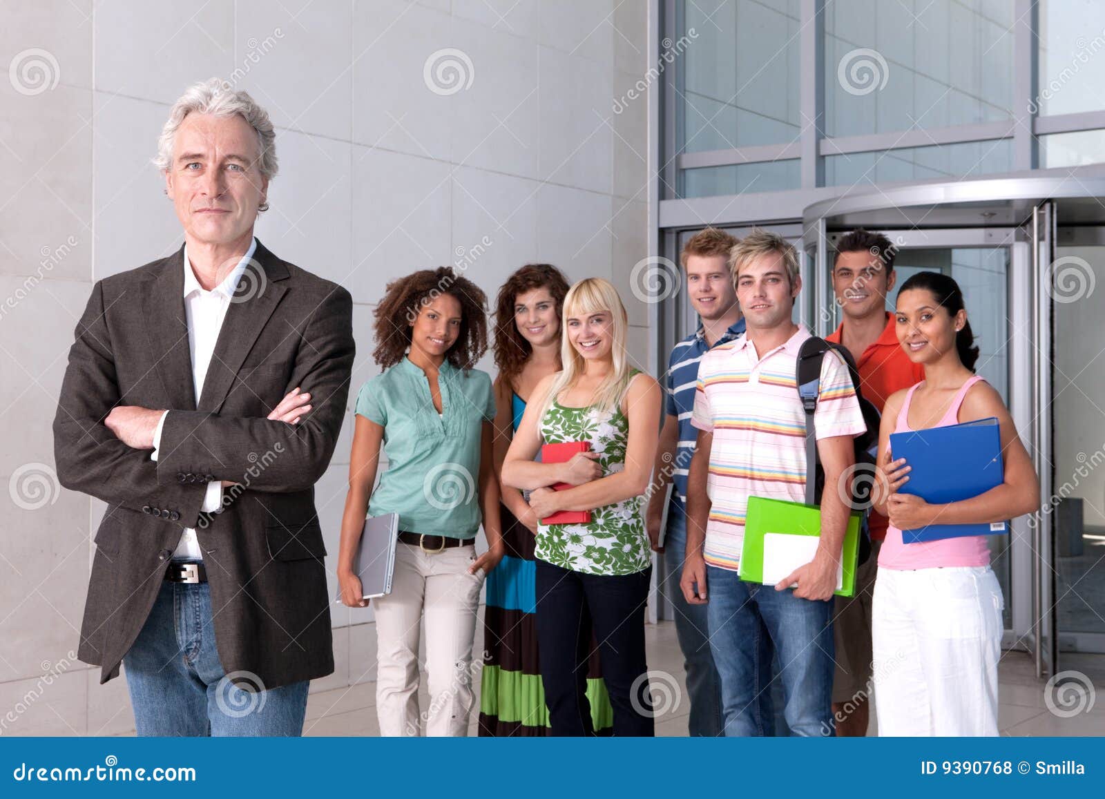 Portrait of lecturer stock photo. Image of female, notebooks - 9390768