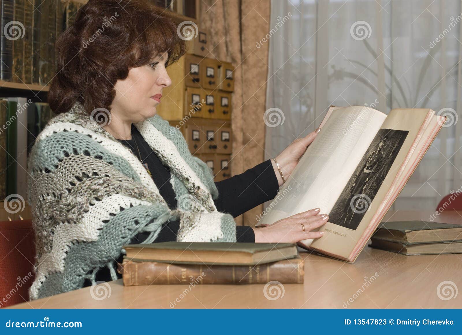 Portrait of a librarian stock image. Image of education - 13547823