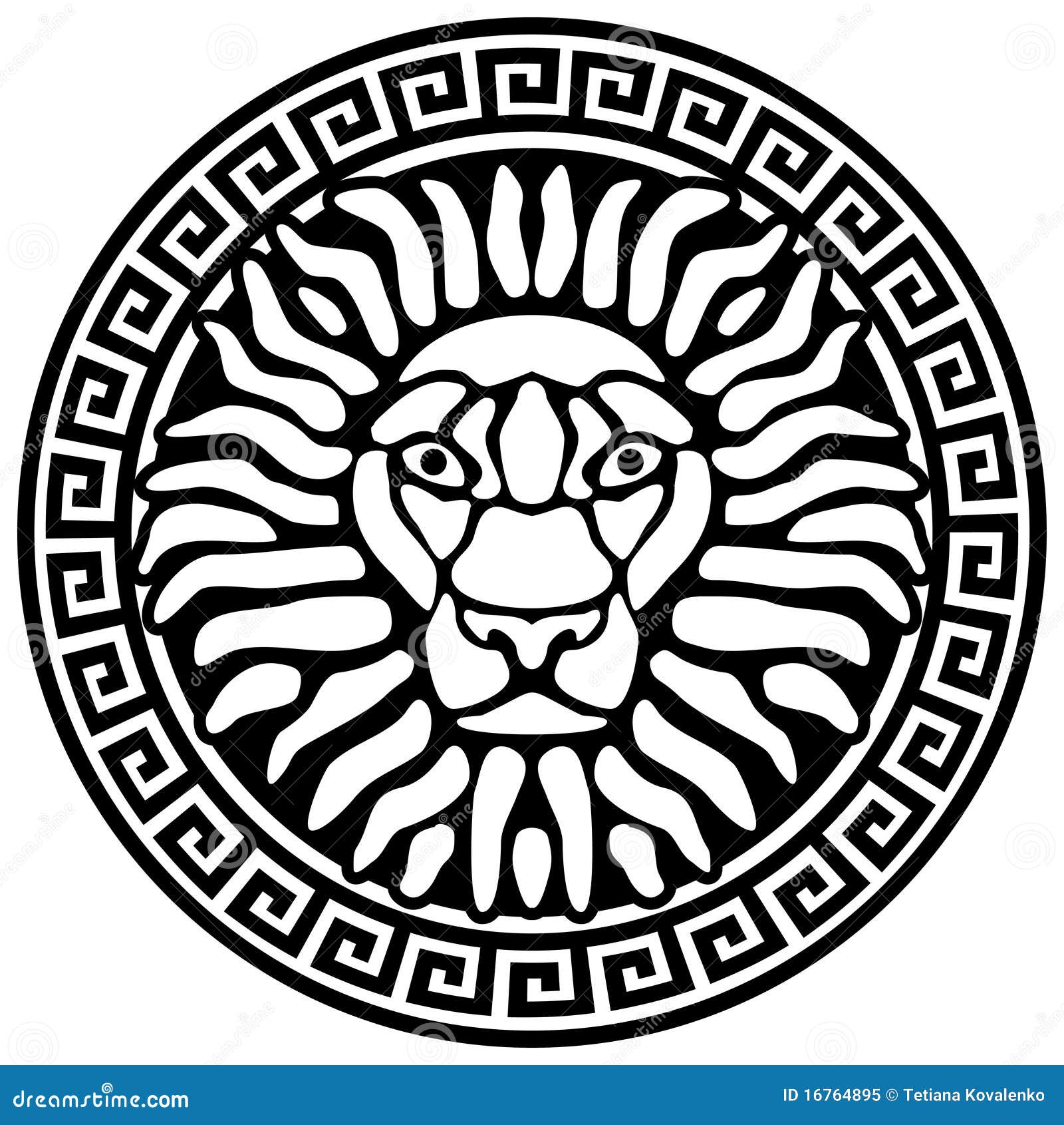 Portrait Lion Circle Stock Illustrations – 129 Portrait Lion Circle ...