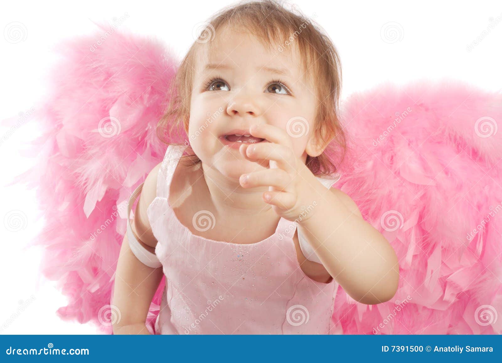 Portrait of a little angel stock photo. Image of catching - 7391500