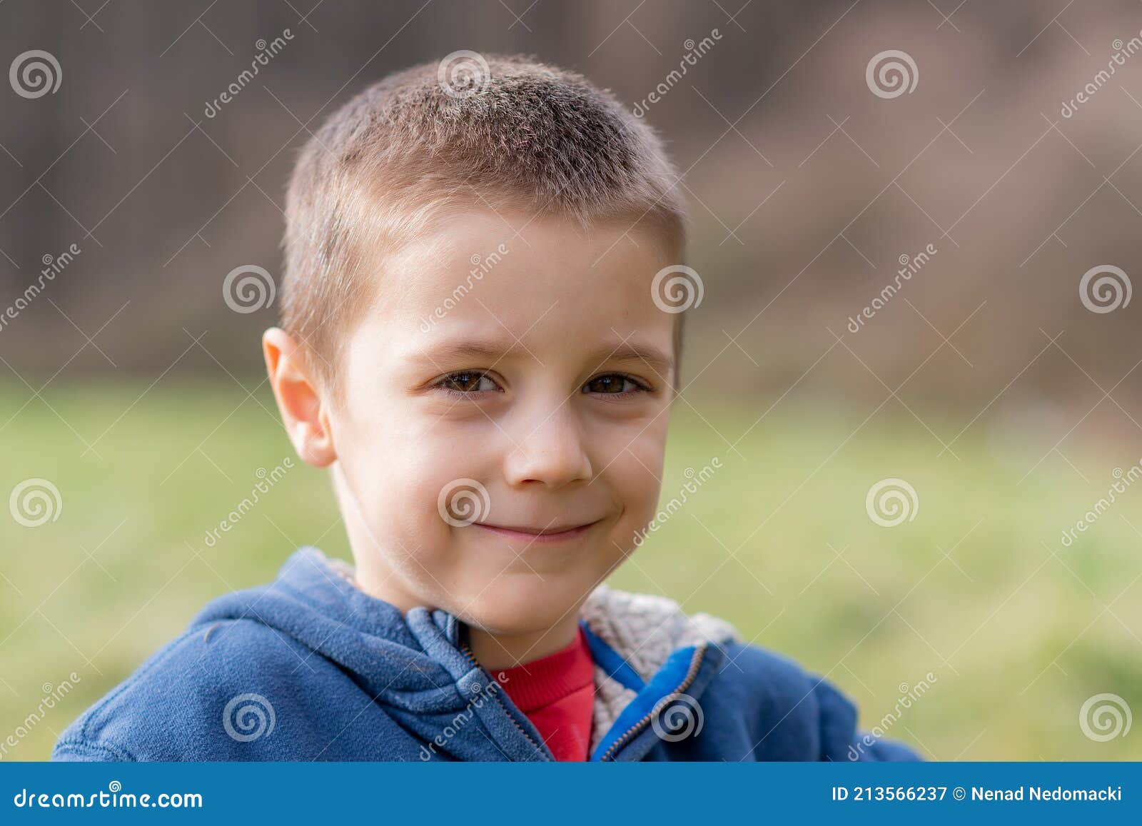 Portrait of Little Boy in Nature. Stock Image - Image of clothing, baby ...