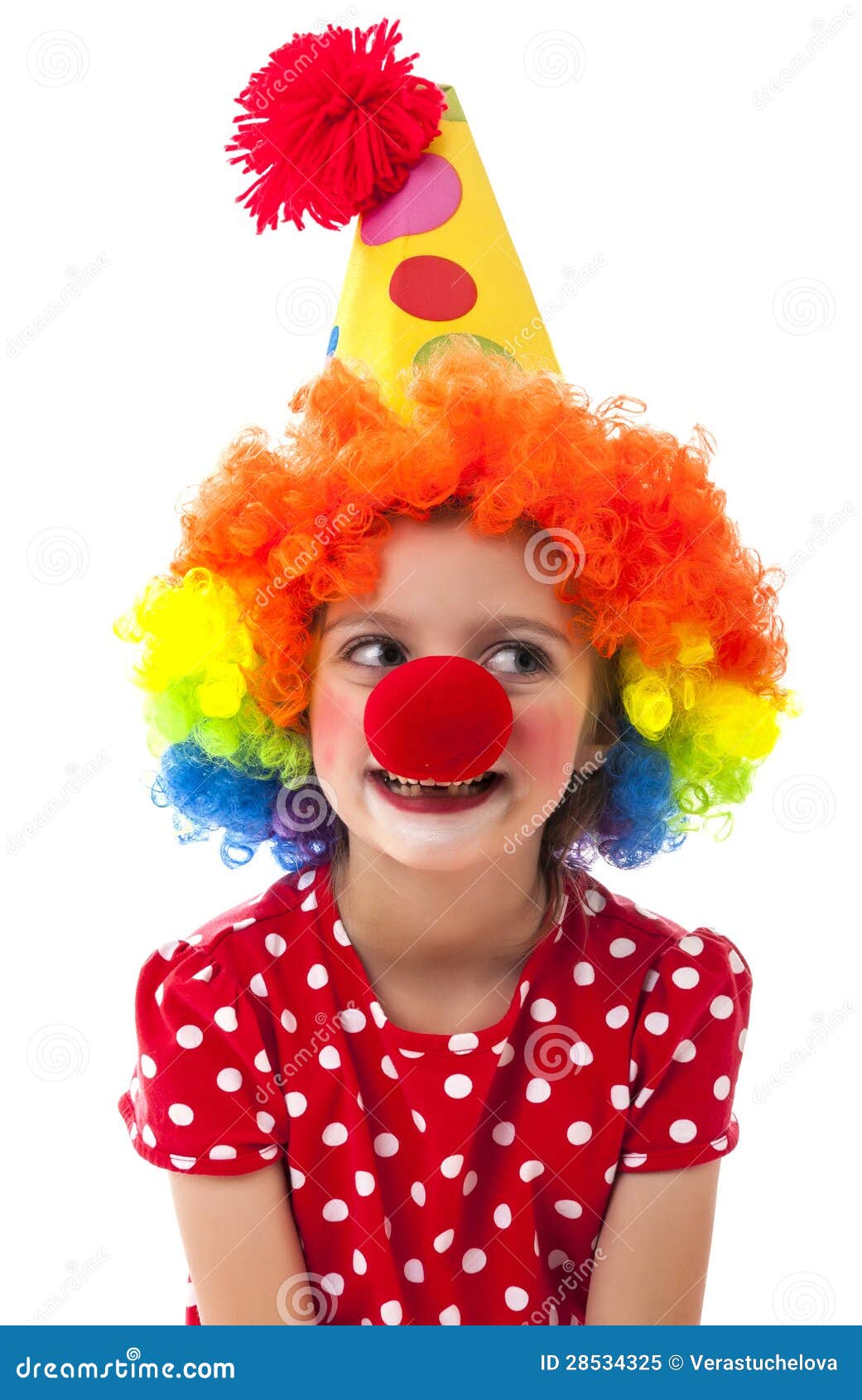 Portrait of a little clown stock image. Image of comic - 28534325