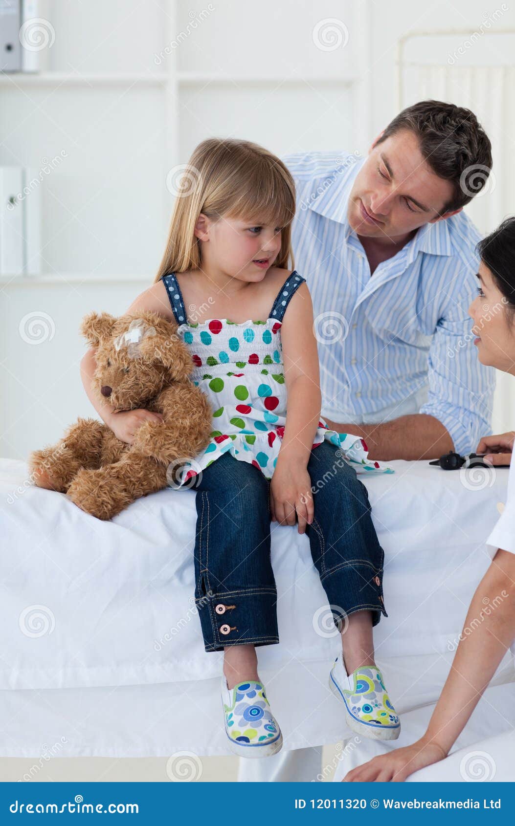 Portrait of a Little Girl during a Check-up Stock Photo - Image of ...