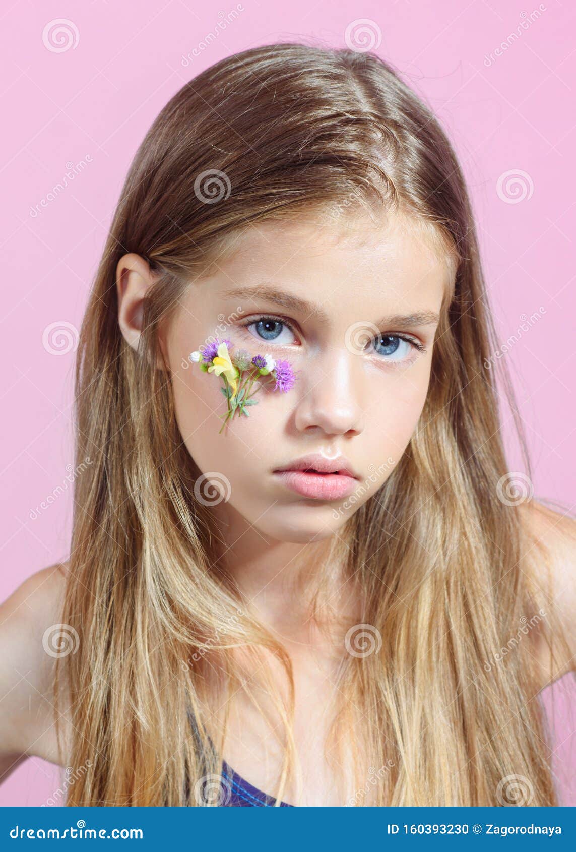 Portrait of Little Model Girl Stock Photo - Image of beautiful, studio ...