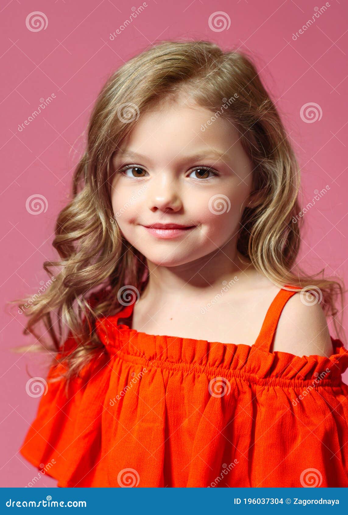 Portrait of Little Model Girl Stock Photo - Image of clothes, adorable ...