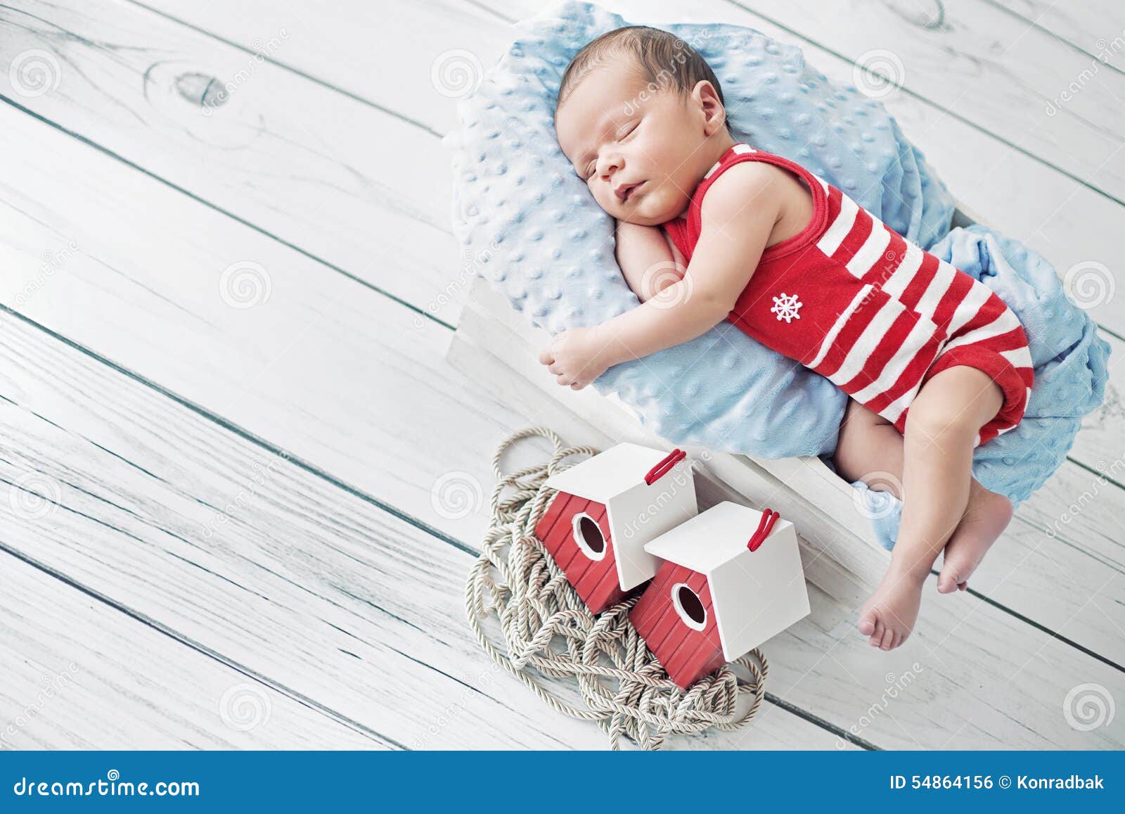 Portrait of a Little Sailor during the Nap Stock Photo - Image of ...