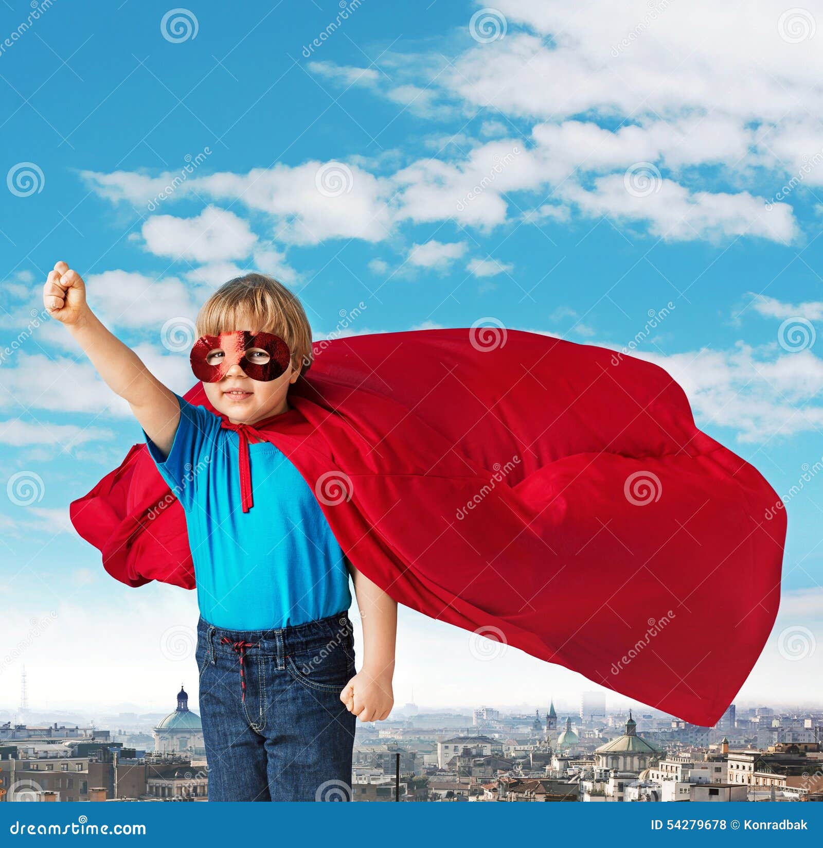 Handsome Superhero Showing Muscles And Looking At Camera Stock ...