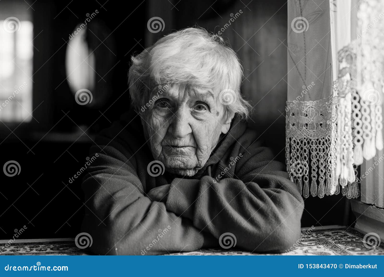 Portrait Of Sad Lonely Pensive Old Senior Woman. Royalty-Free Stock ... Portrait Of Sad Lonely Pensive Old Senior Woman. Royalty-Free Stock ...