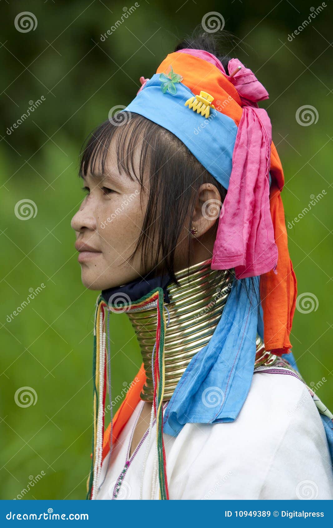 Portrait Of Long Neck Woman Royalty Free Stock Images - Image: 10949389