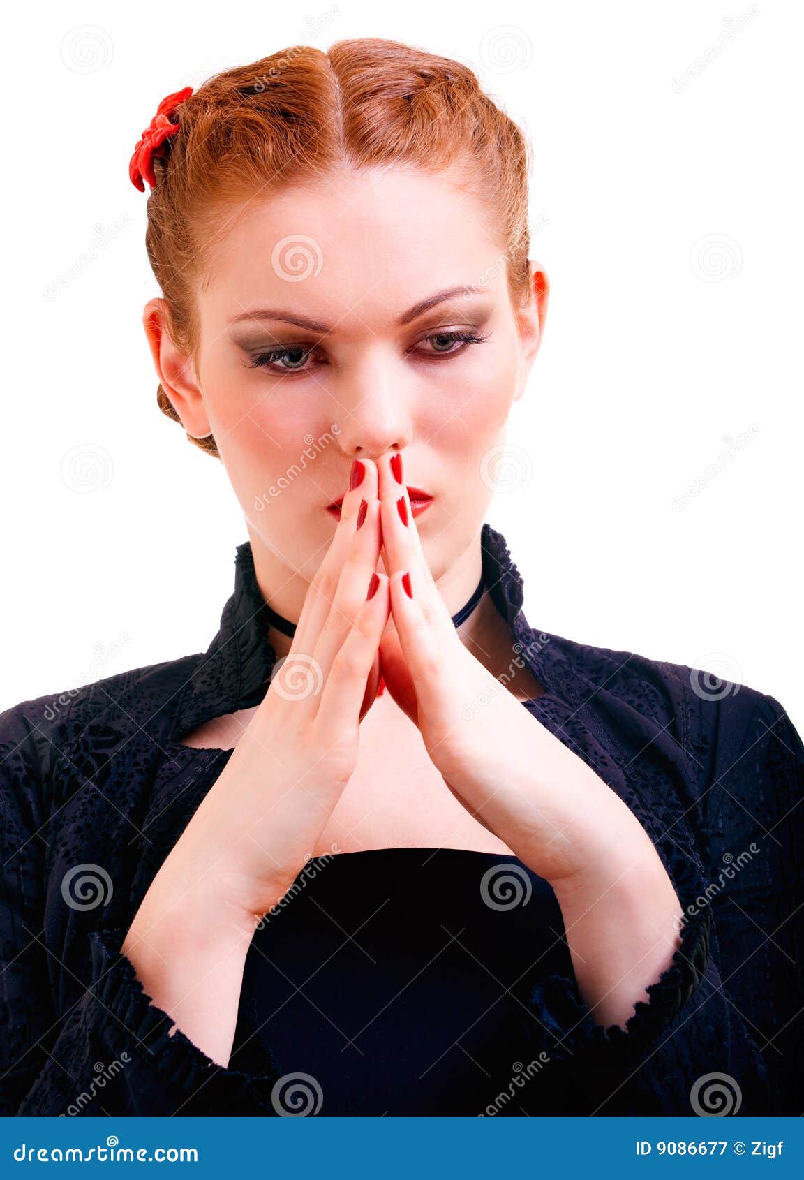 Portrait of longing lady stock image. Image of glamour - 9086677