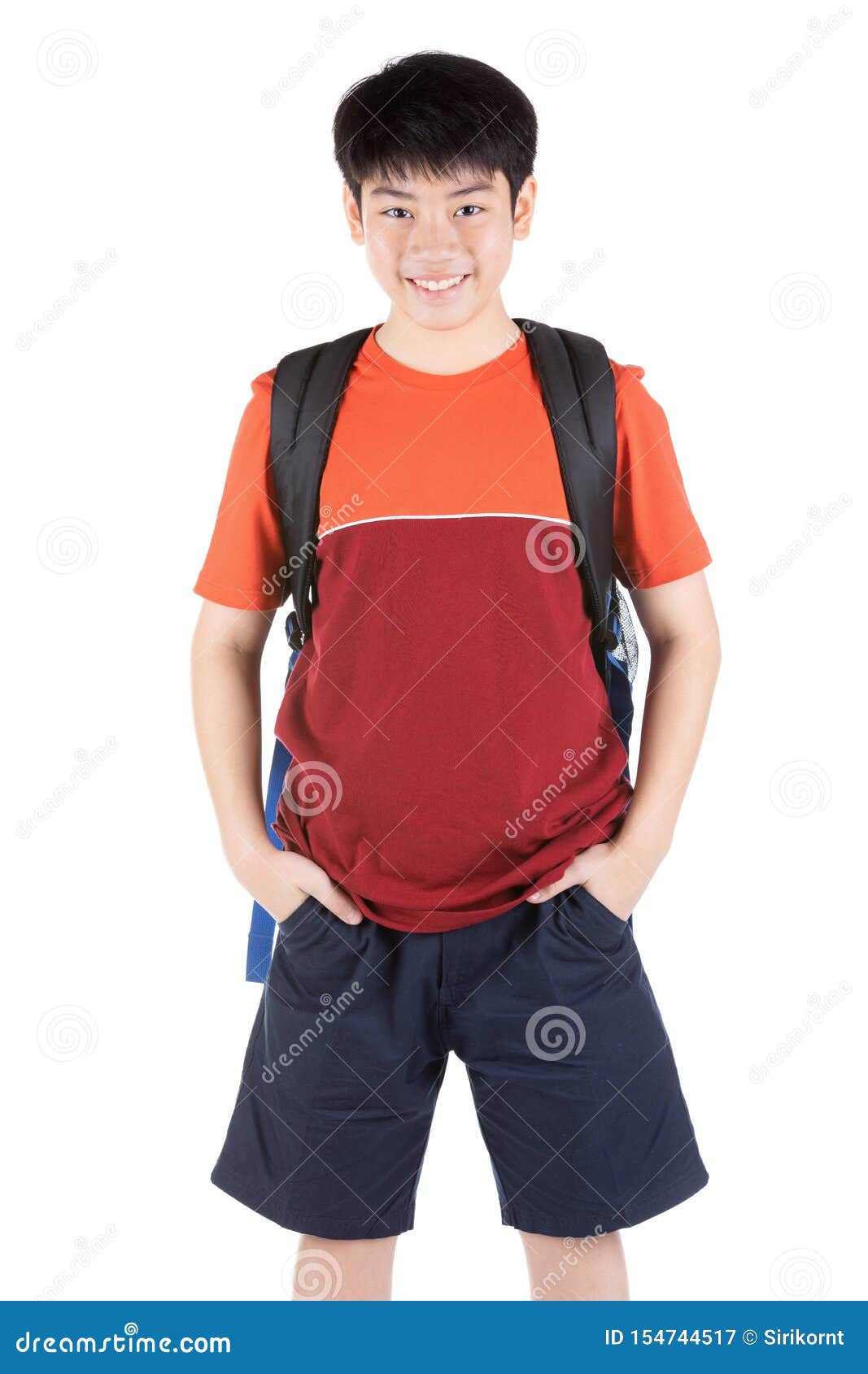 Portrait of Look Good Asian Kid on White Background Stock Image - Image ...