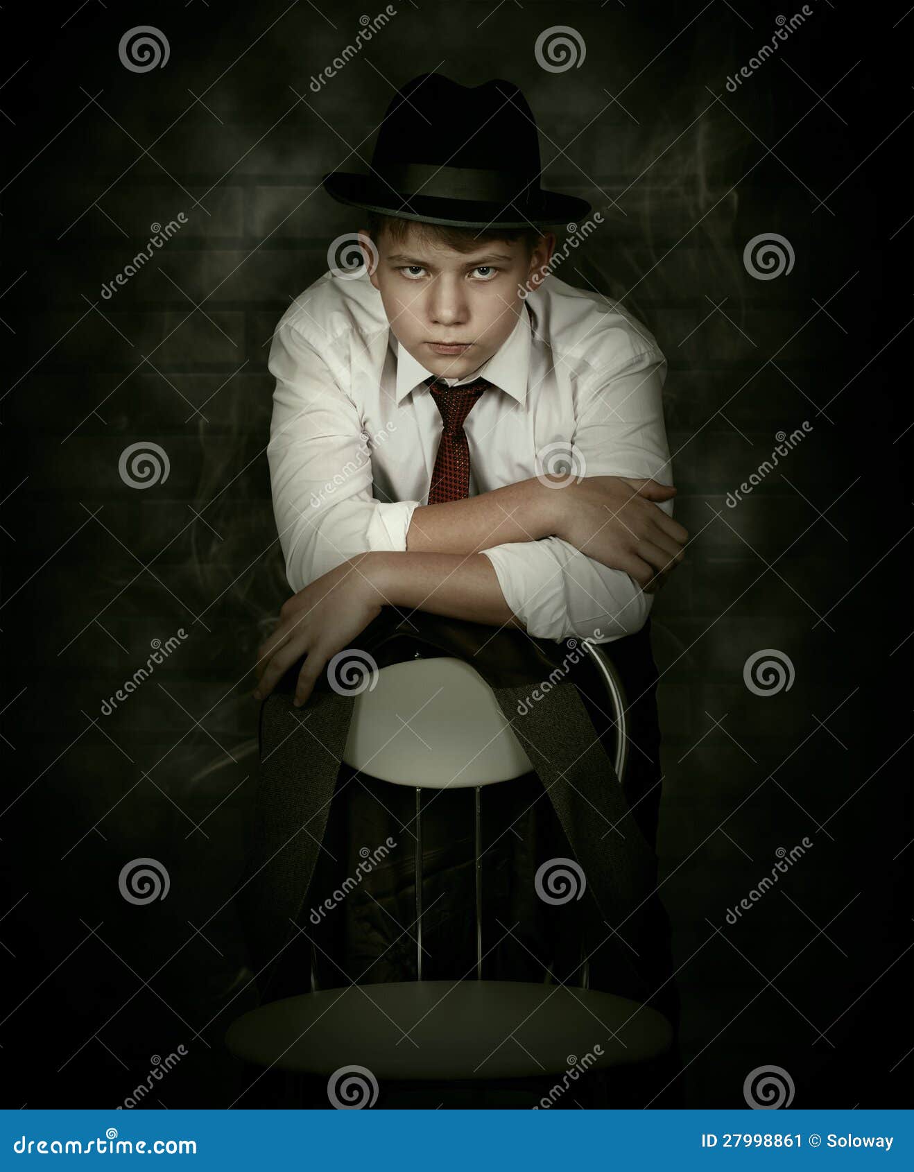 Portrait Looking Danger Detective Man Stock Image - Image of confident ...