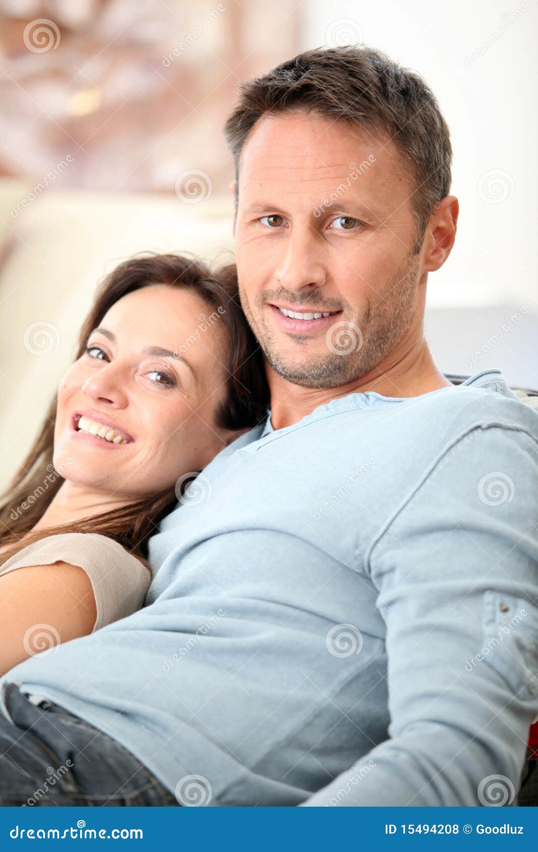 Portrait of loving couple stock photo. Image of living - 15494208