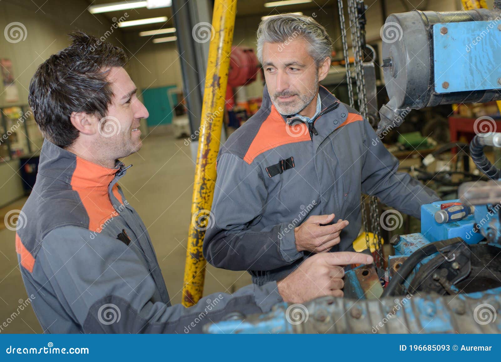 Portrait Machinists at Work Stock Image - Image of conversation ...
