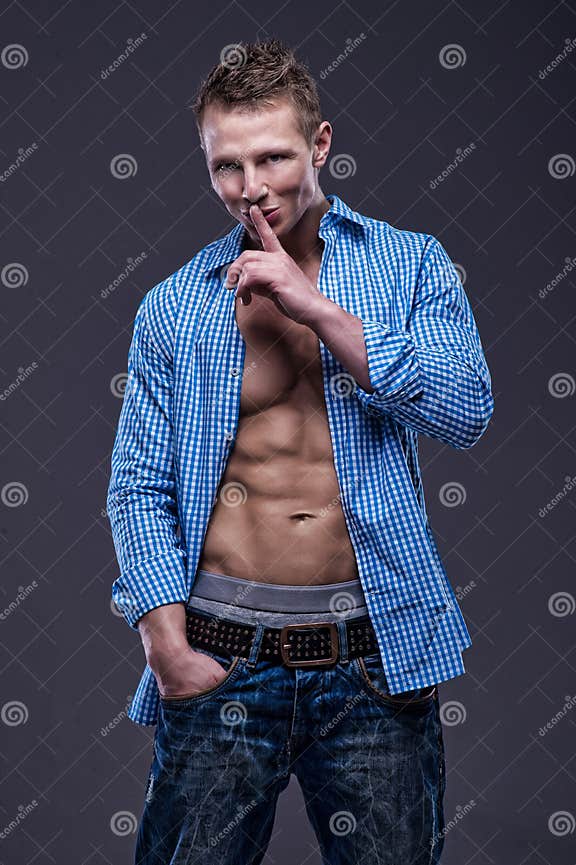 Portrait of a macho man stock image. Image of adult, good - 26141687