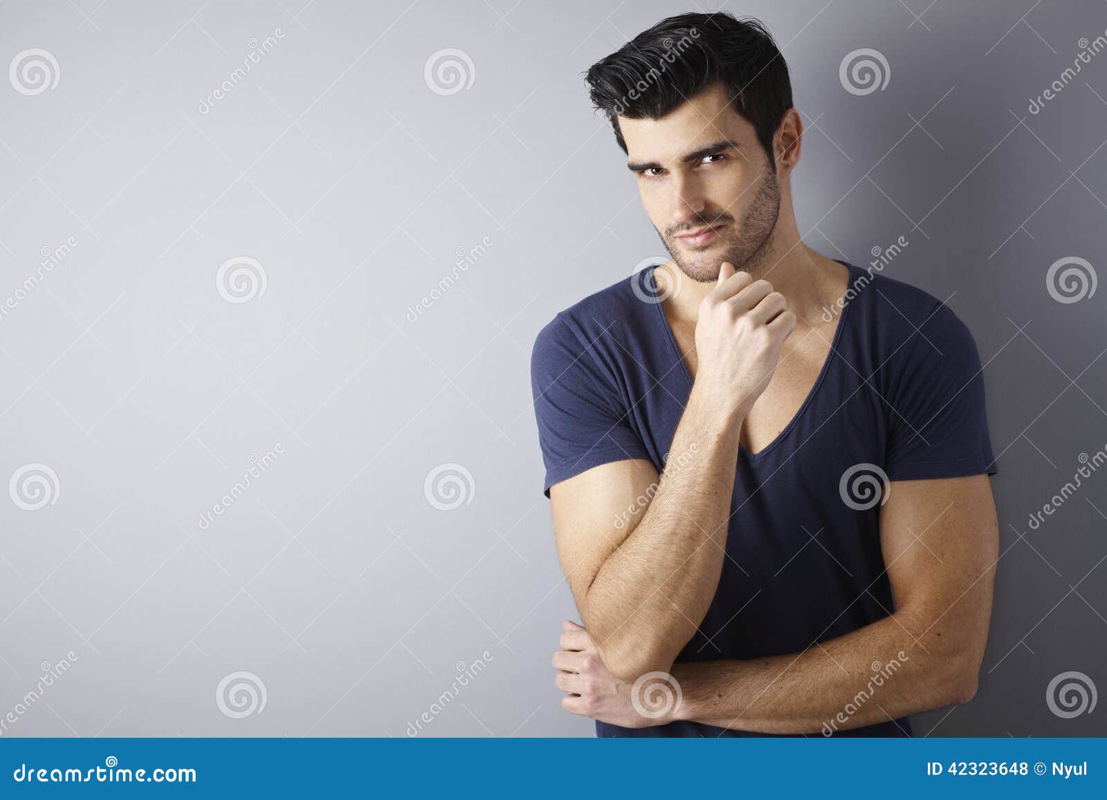 Portrait of macho man stock photo. Image of clothes, athletic - 42323648