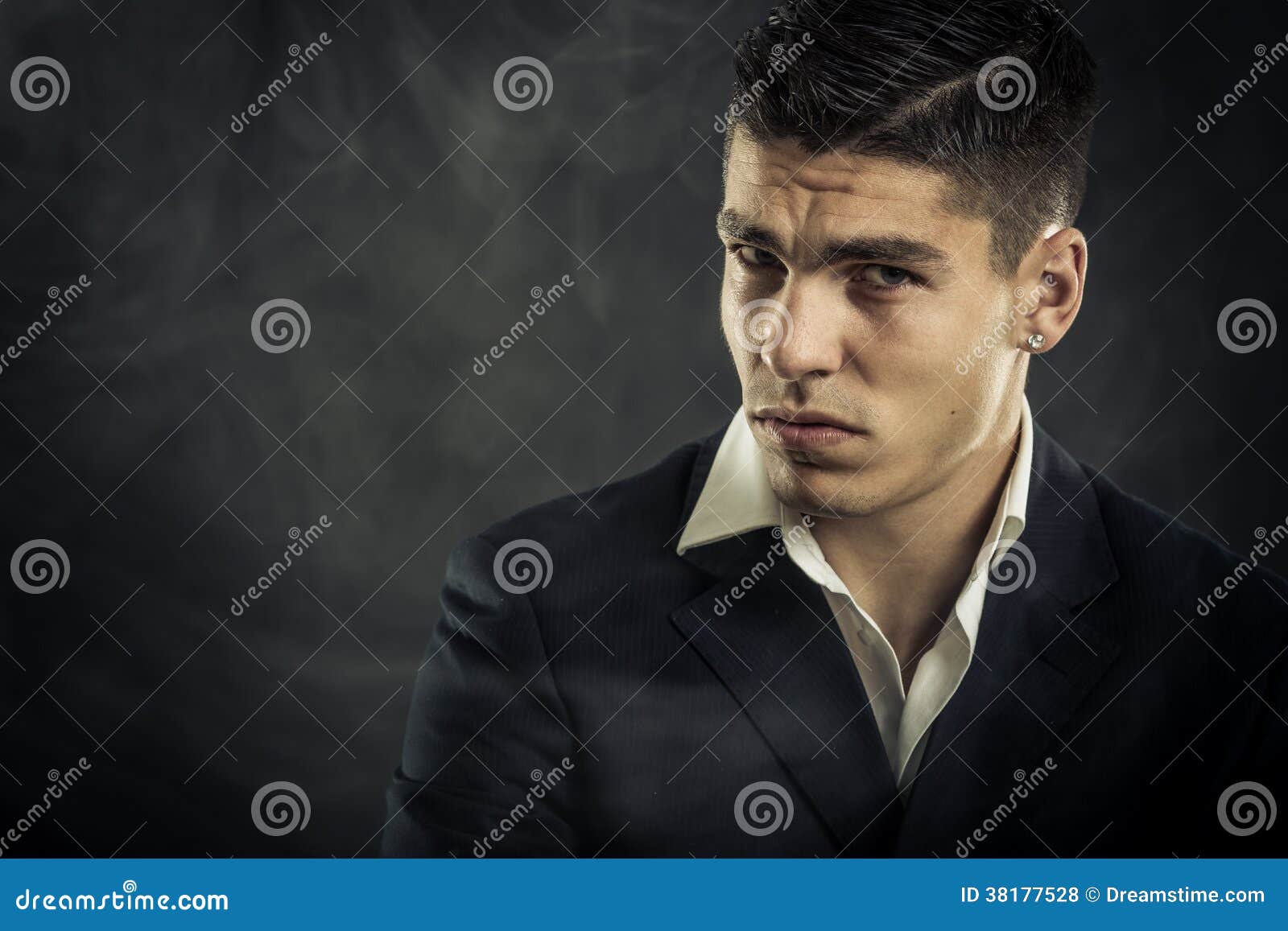 Portrait of mafia man stock photo. Image of serious, dark - 38177528