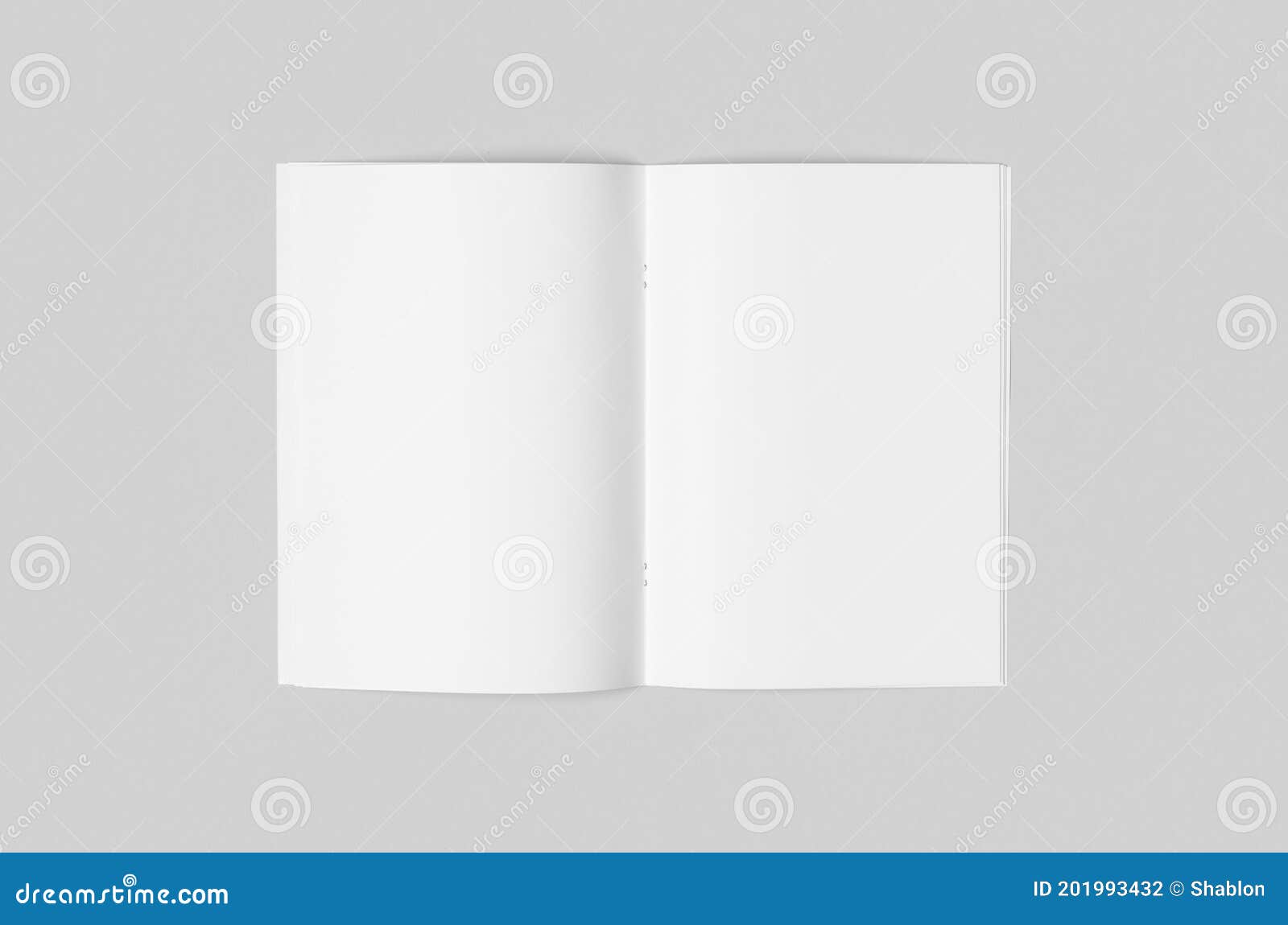 A4 Portrait Magazine, Catalog Mockup, Saddle Stitch, Middle Page Stock ...
