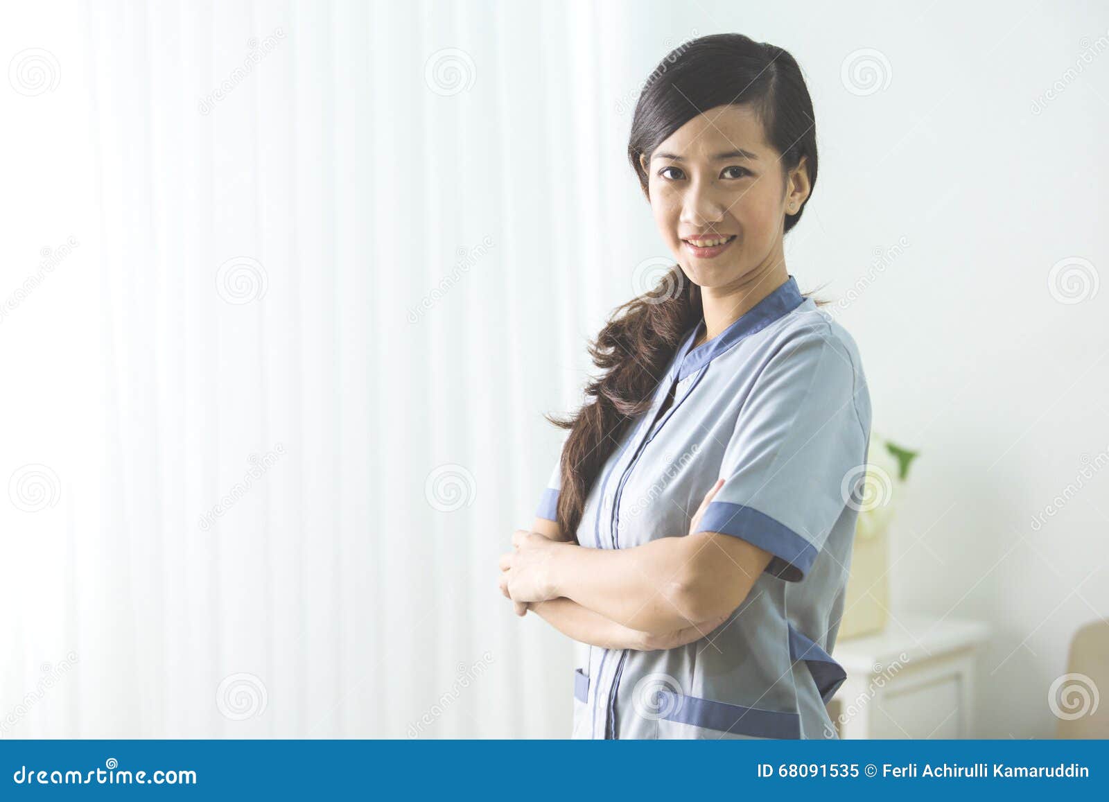 Portrait of a maid stock image. Image of asian, maid - 68091535