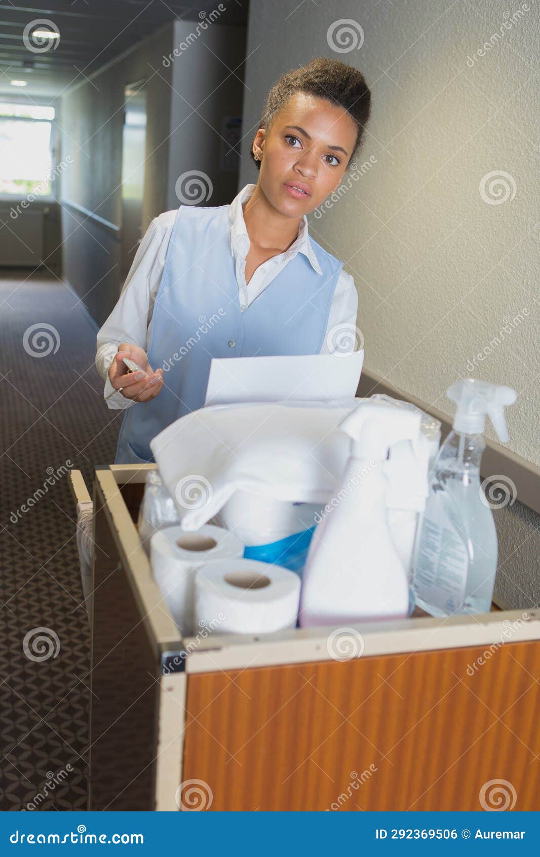Portrait maid at work stock photo. Image of professionaloccupation ...