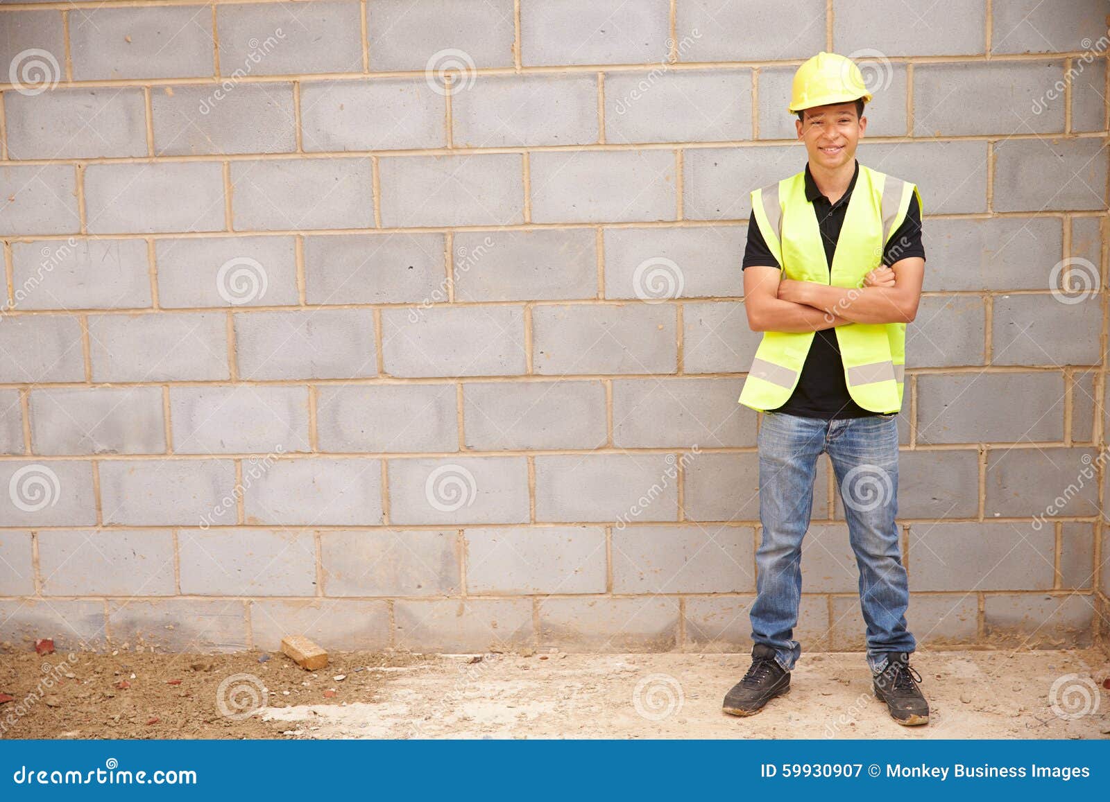 Portrait of Male Construction Worker on Building Site Stock Image ...