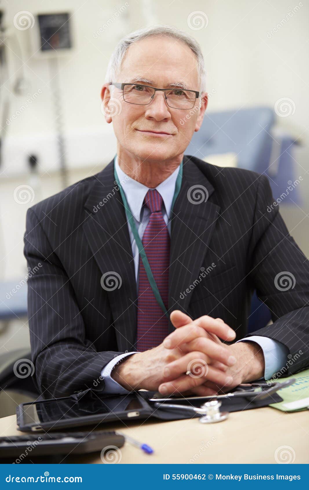 Portrait of Male Consultant Working at Desk Stock Photo - Image of ...