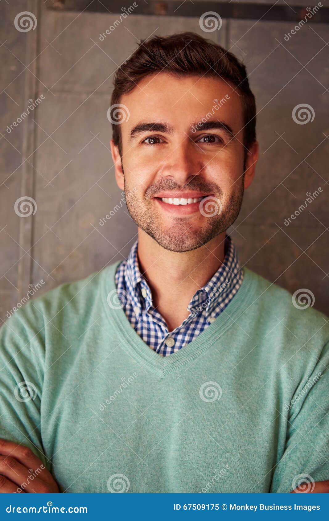 Portrait of Male Designer Standing in Modern Office Stock Image - Image ...