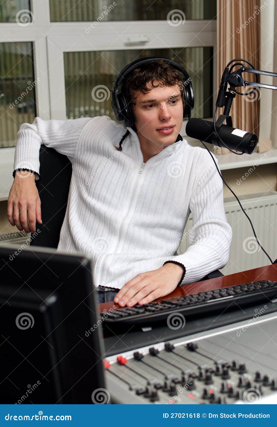 Portrait of male dj stock photo. Image of host, portrait - 27021618