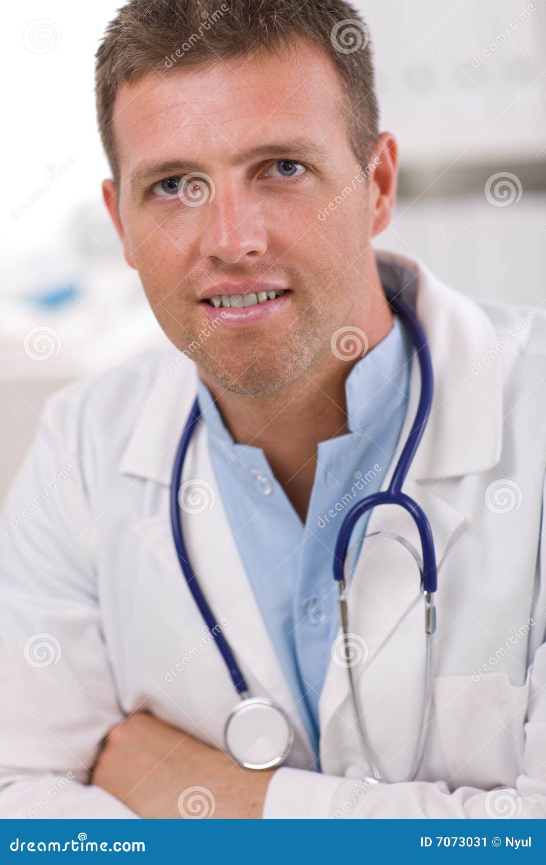 Portrait of male doctor stock image. Image of face, heal - 7073031