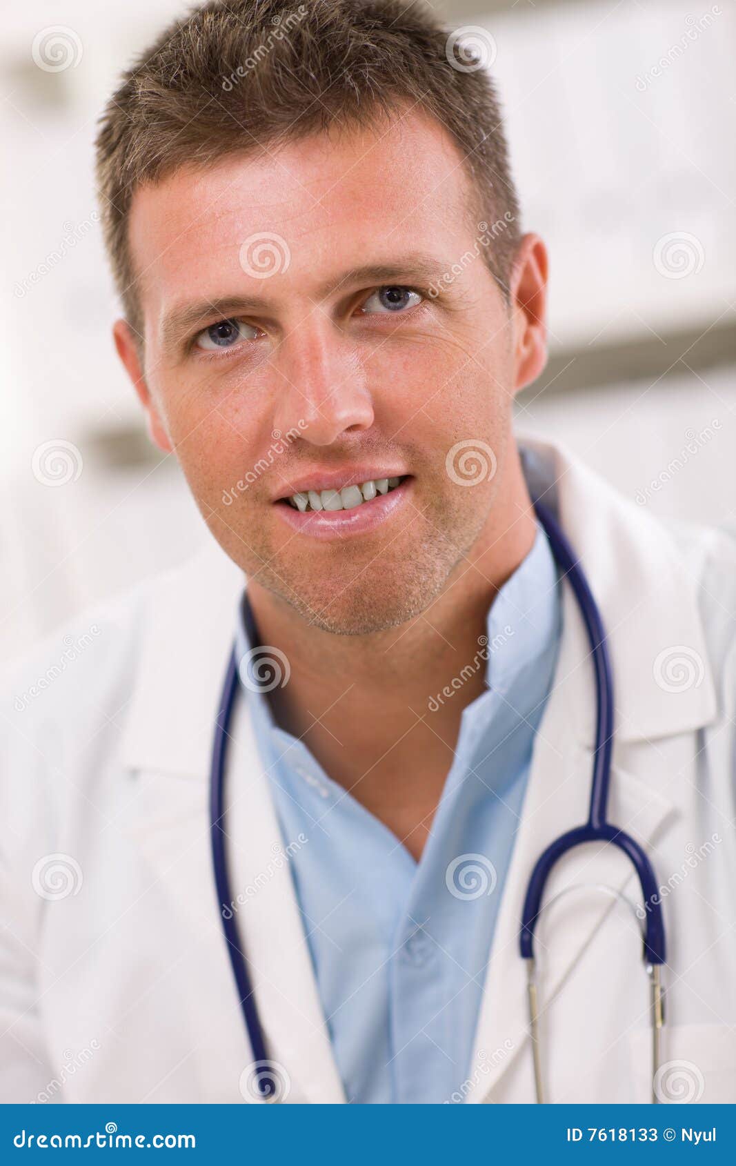 Portrait of male doctor stock image. Image of heal, closeup - 7618133