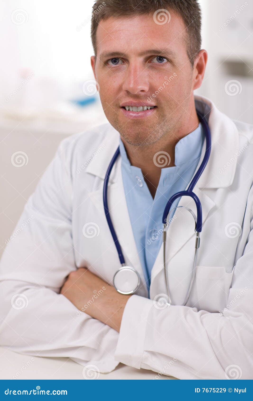 Portrait of male doctor stock image. Image of career, face - 7675229