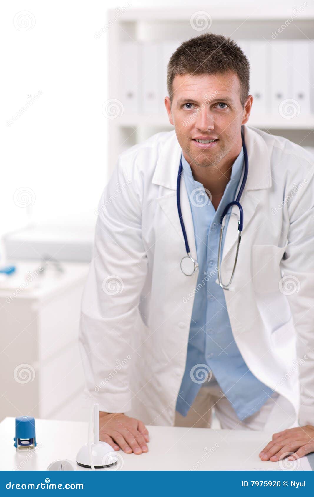 Portrait of male doctor stock photo. Image of disease - 7975920