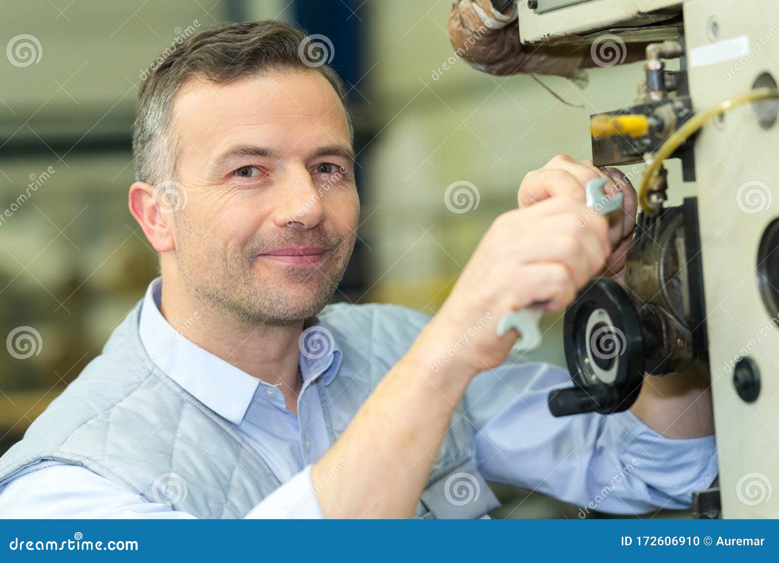 Portrait Male Electrician at Work Stock Photo - Image of maintenance ...