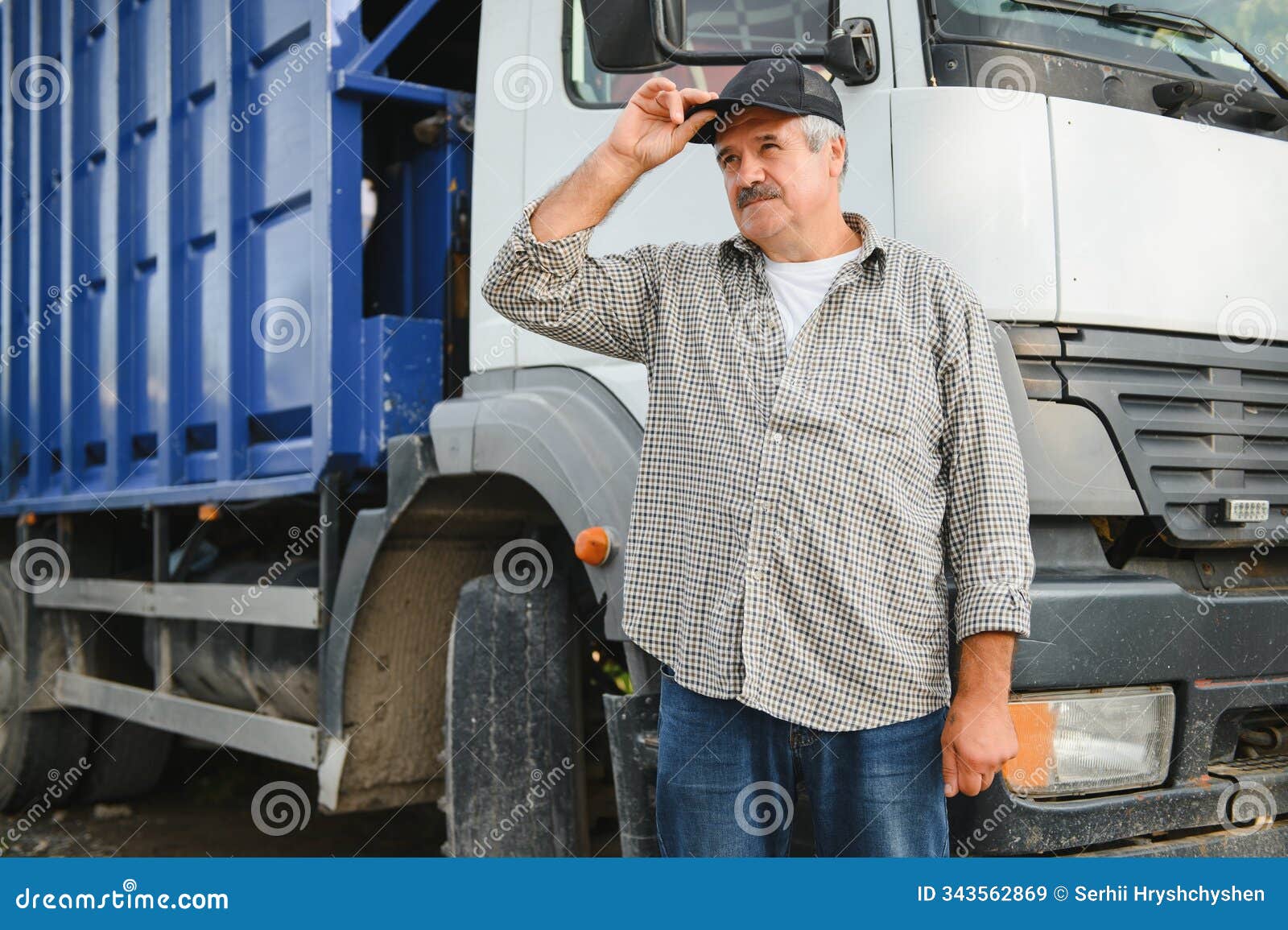 Portrait of a Male Garbage Truck Driver Stock Image - Image of ...