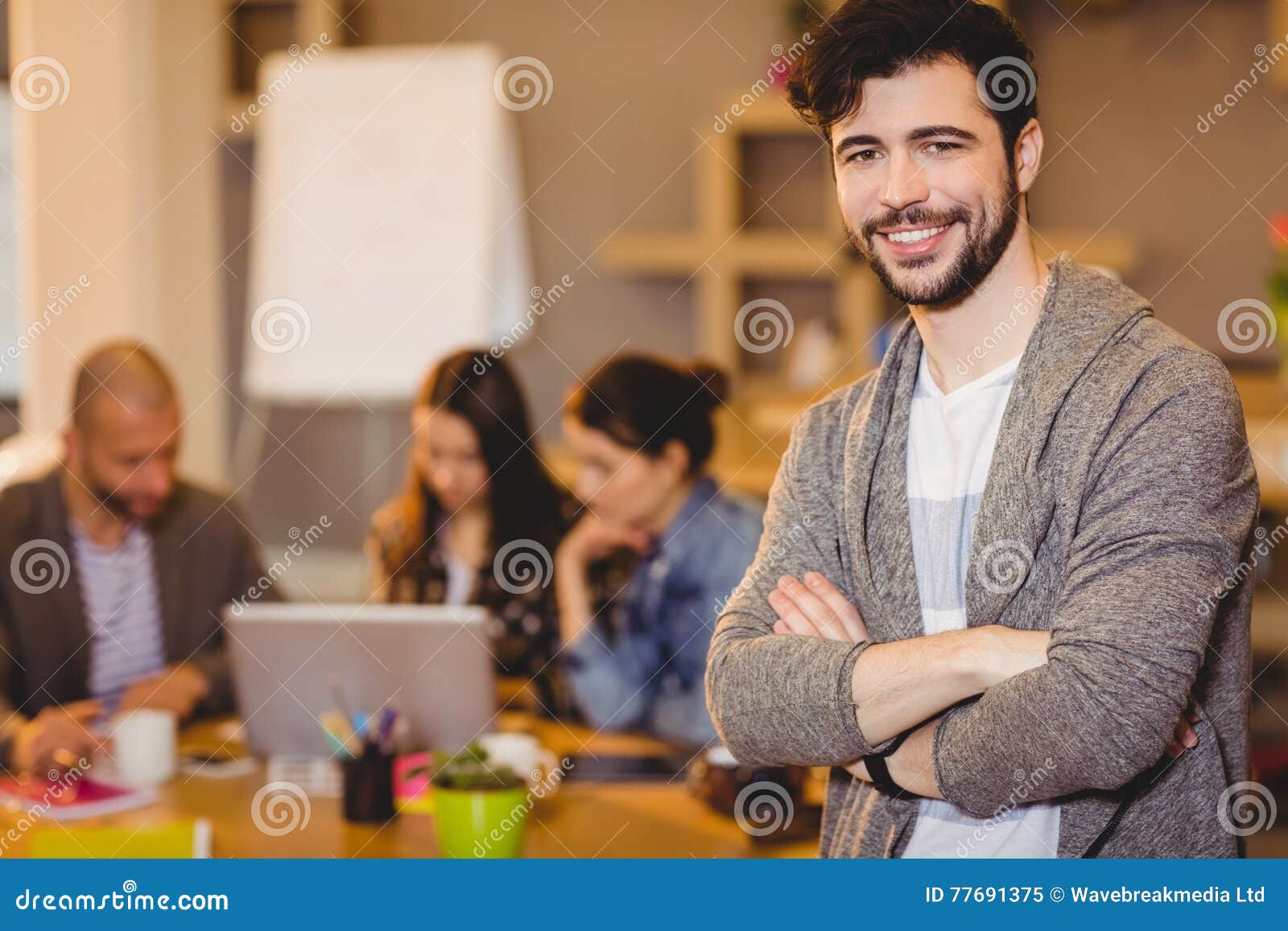 Portrait of Male Graphic Designer Smiling Stock Image - Image of skill ...